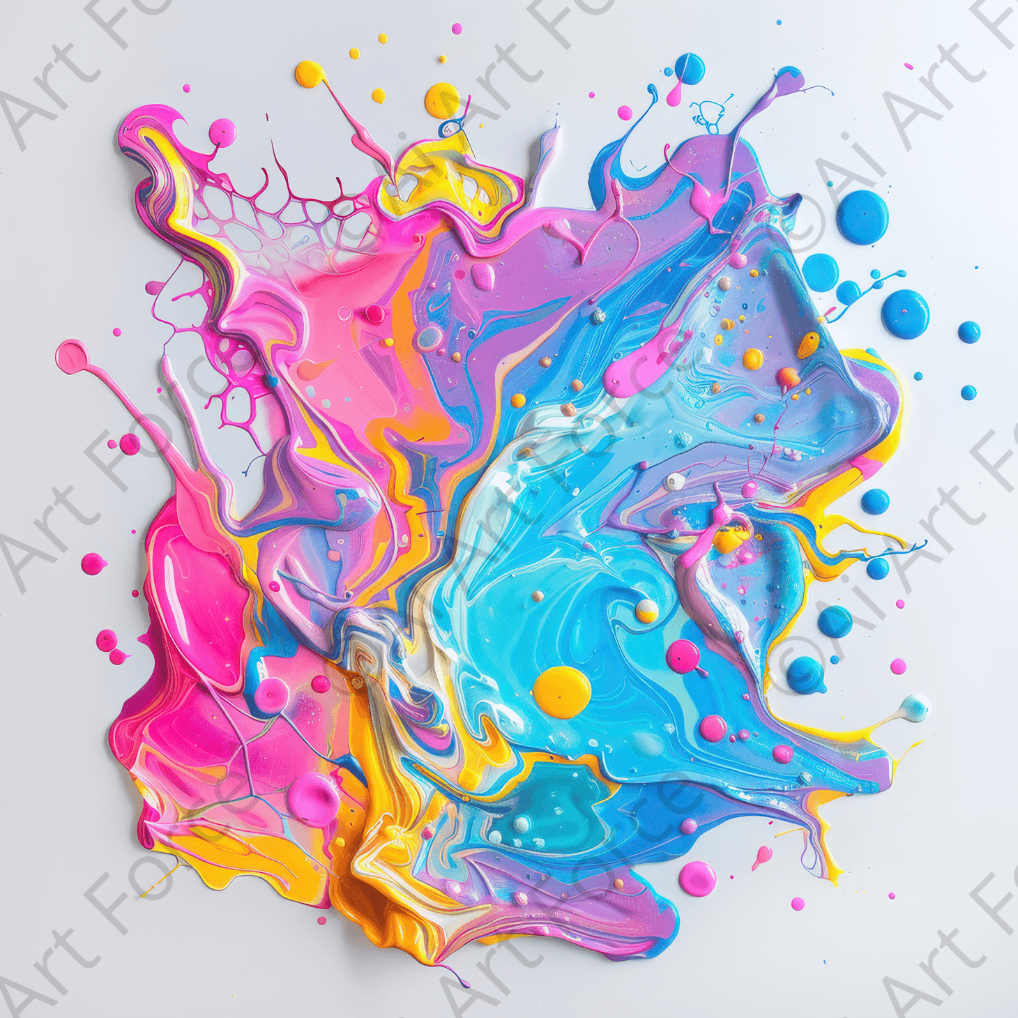 Buy Paint Splash Painting | High-Quality Digital Art Created by Midjourney